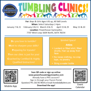 Tumbling Clinics - Powerhouse Gymnastics Training Center